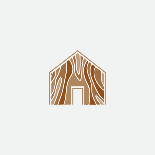 Wood house logo Royalty Free Vector Image - VectorStock
