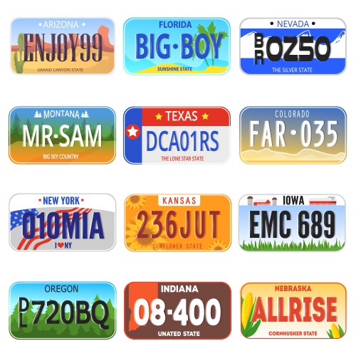 Car Number Plate Template Vector Images (over 100)