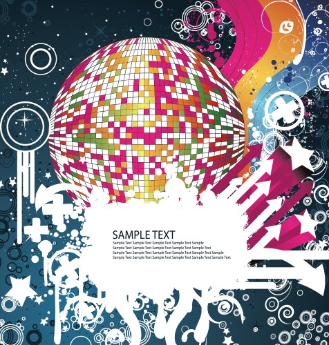 Concert program cover template with treble clef Vector Image