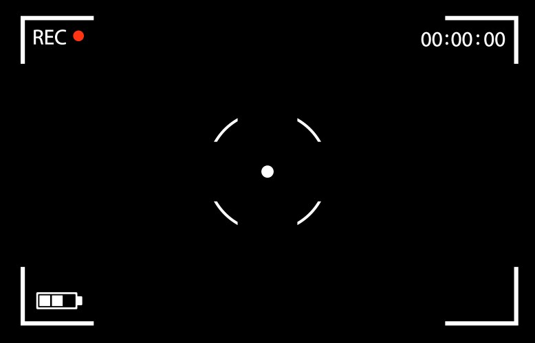 Digital 4k camera video viewfindercamera rec Vector Image