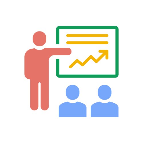 Presentation icon set Royalty Free Vector Image