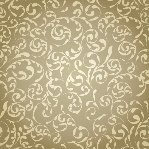 Victorian leaves seamless pattern Royalty Free Vector Image