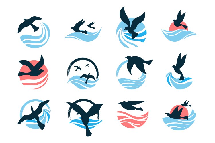 Wave japanese ocean icon pictogram chinese sea Vector Image