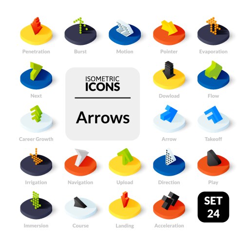 Simple set of 3d isometric icons Royalty Free Vector Image