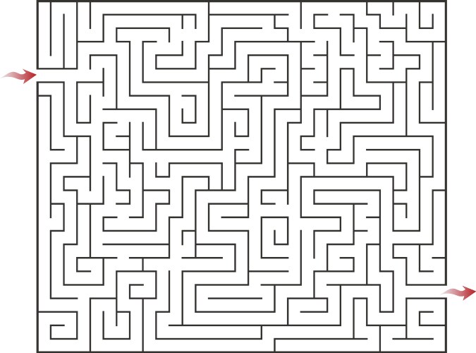 Rectangle labyrinth Royalty Free Vector Image - VectorStock