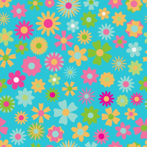 Seamless pattern flowers Royalty Free Vector Image
