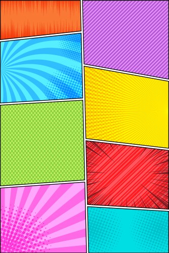 Color comics book cover vertical backdrop Vector Image