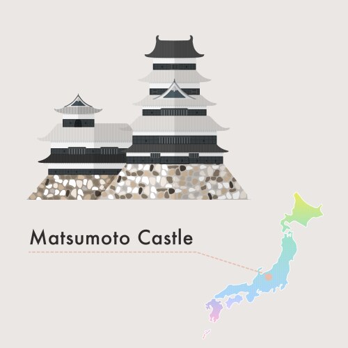 Japanese castle Royalty Free Vector Image - VectorStock