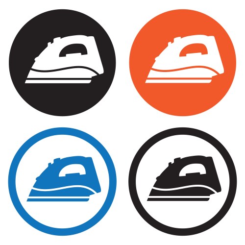 Electric steam iron icon Royalty Free Vector Image