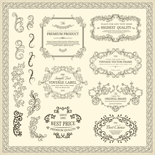 Vintage design elements Royalty Free Vector Image