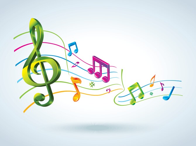 Colorful Music Icon Set Royalty Free Vector Image