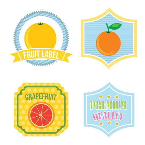 Fruits label Royalty Free Vector Image - VectorStock