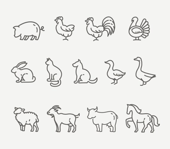 Animals Outlines Vector Images (over 390,000)