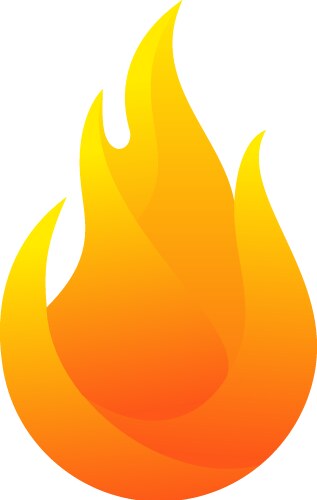 Orange flame icon Royalty Free Vector Image - VectorStock
