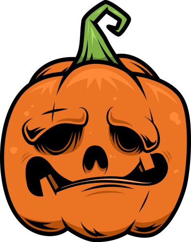 Halloween pumpkin pop art Royalty Free Vector Image