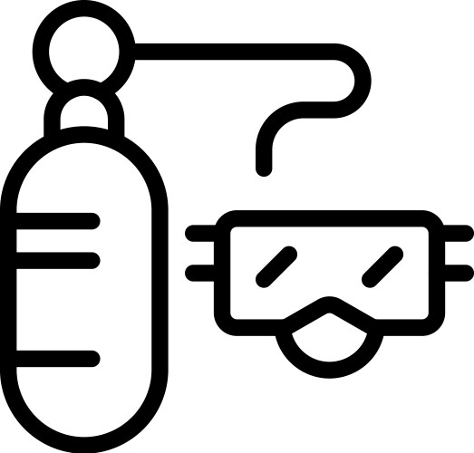 Oxygen tank icon showing scuba diving equipment Vector Image