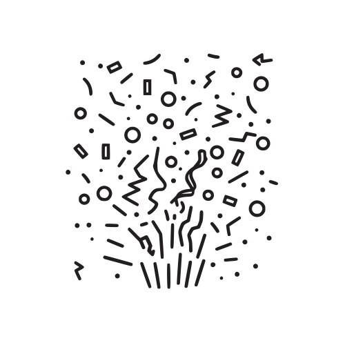 Confetti icons Royalty Free Vector Image - VectorStock