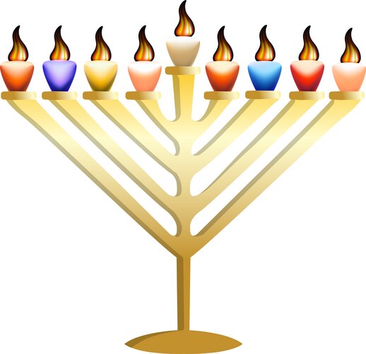 Realistic Menorah Vector Images (49)