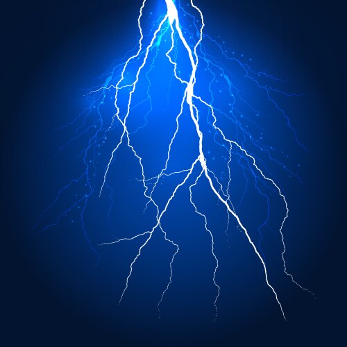 Lightning flash strike dark background Royalty Free Vector