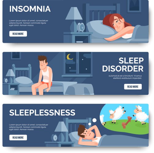 Insomnia causes infographics sleeping disorder Vector Image