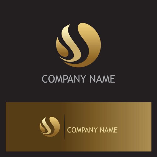 Globe sphere digital technology gold logo Vector Image