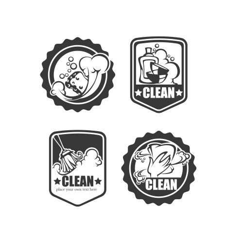 Cleaning company logo design Royalty Free Vector Image