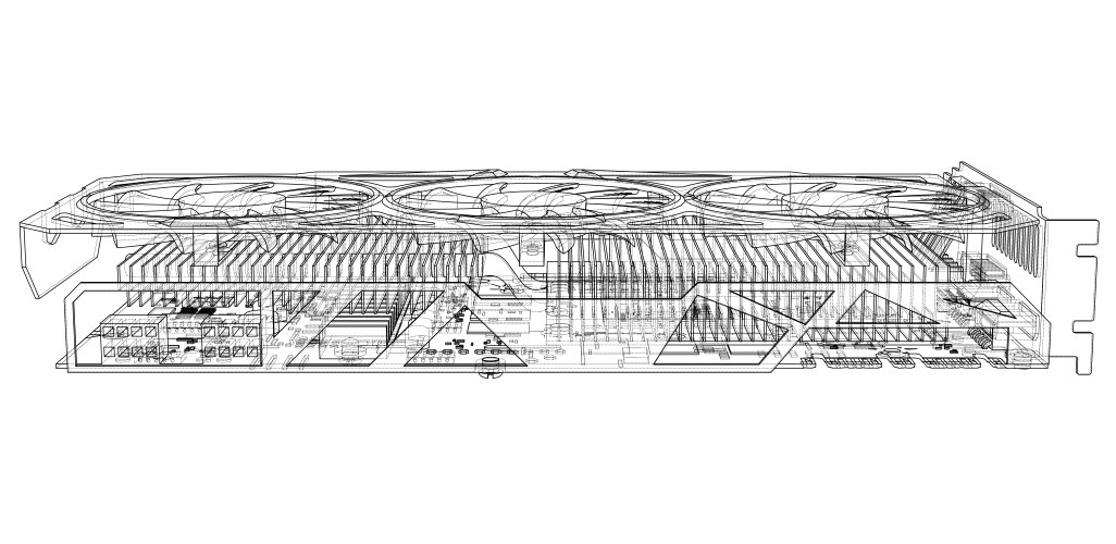 Gpu card outline Royalty Free Vector Image - VectorStock