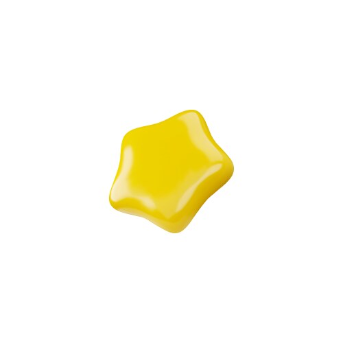 Yellow star realistic 3d icon golden Royalty Free Vector
