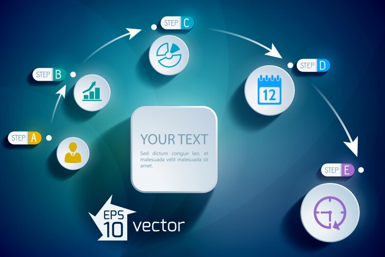 Colorful isometric financial flowchart concept Vector Image