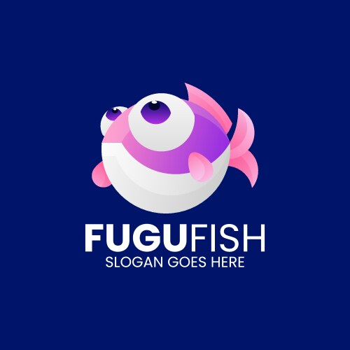 Betta fish mascot logo design Royalty Free Vector Image