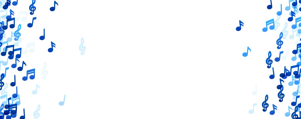 Melodic blue music note wave Royalty Free Vector Image