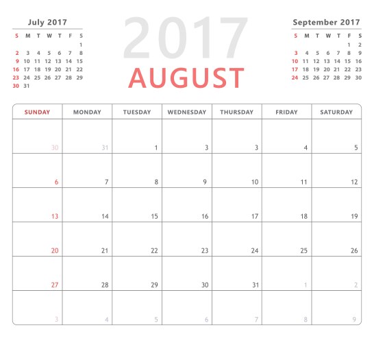 Weekly planner in cute style with polka dot Vector Image