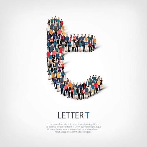 Large group of people in number 2 two form Vector Image