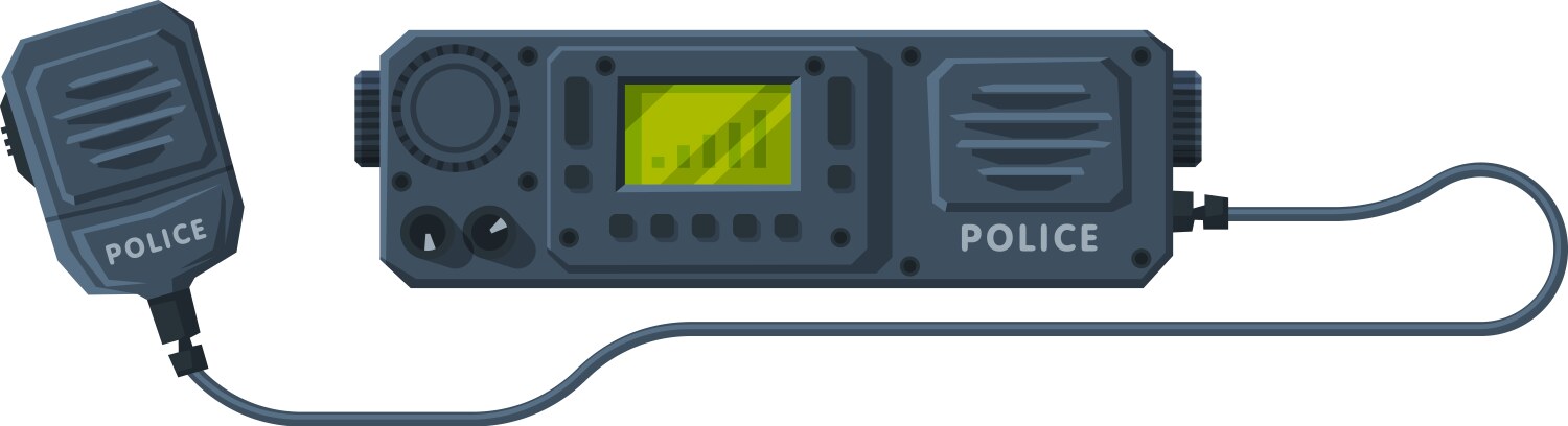 Police radio Royalty Free Vector Image - VectorStock