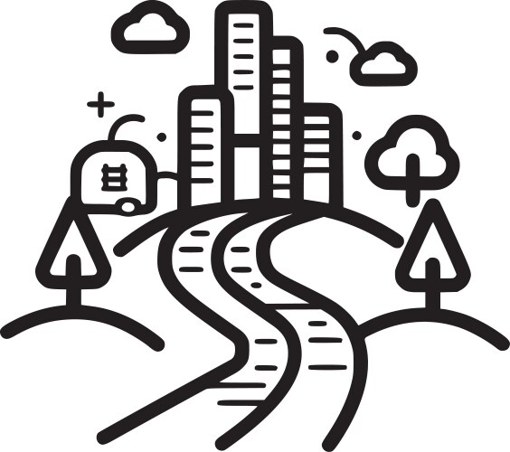 Road icons Royalty Free Vector Image - VectorStock