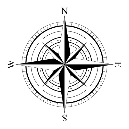 Gold compass rose Royalty Free Vector Image - VectorStock