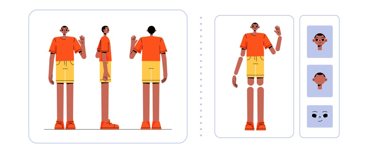 Character for Animation Body Parts Vector Images (over 2,500)