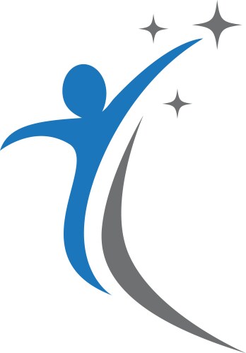 Human character logo sign health care Royalty Free Vector