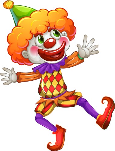 Cute clown cartoon Royalty Free Vector Image - VectorStock