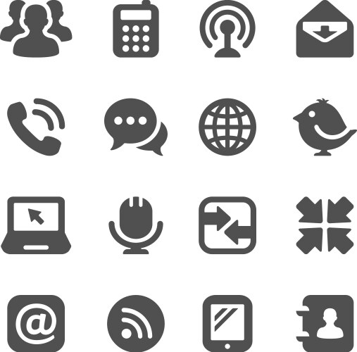 Communication icon set 2 Royalty Free Vector Image
