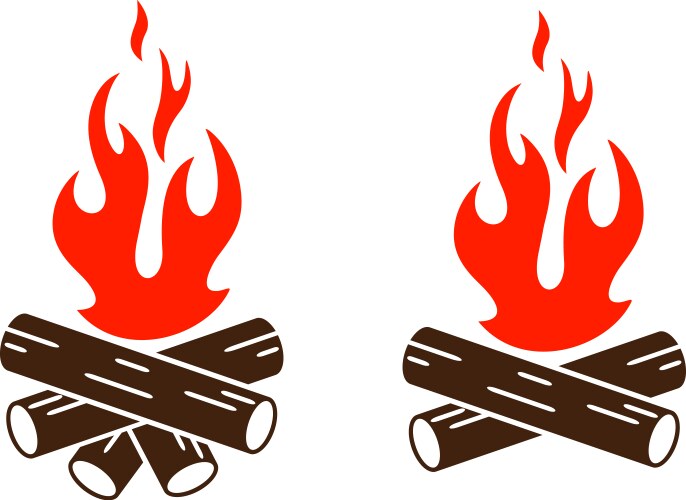 Colored bonfire design Royalty Free Vector Image