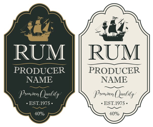 Rum Labels Vector Images (over 7,800)