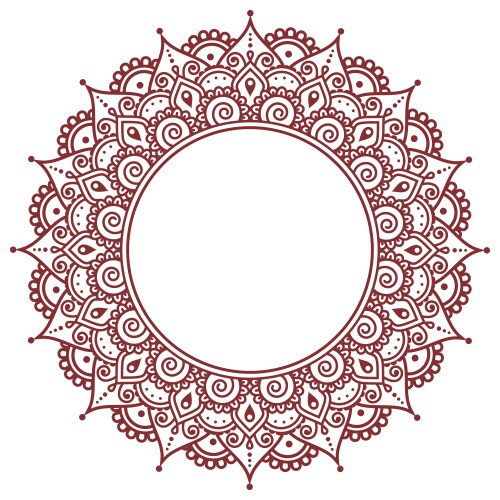 Circle frame with cutout lace border pattern Vector Image