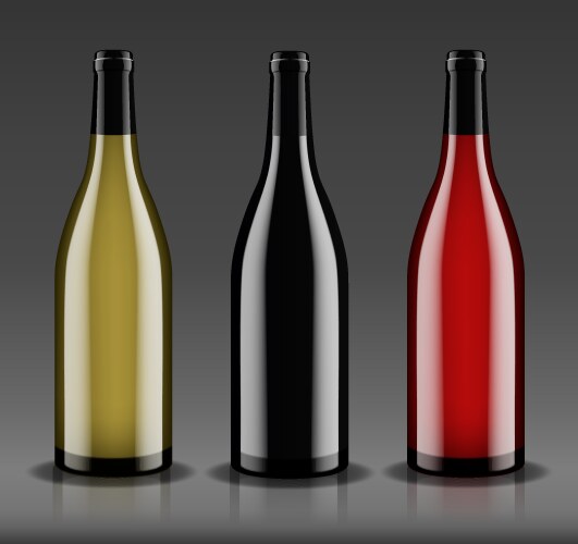 Mockup wine bottle design Royalty Free Vector Image