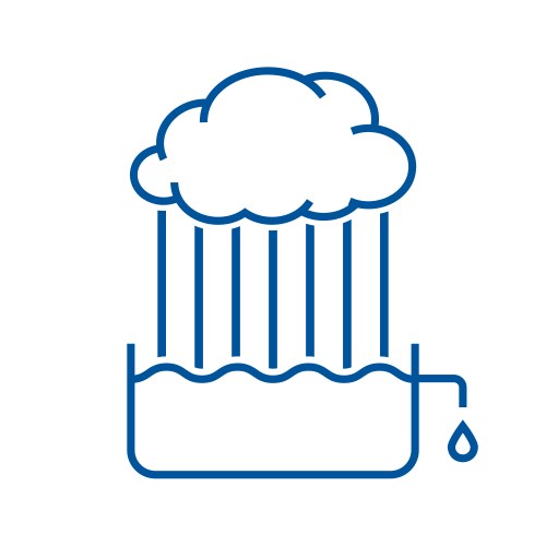 Rainwater harvesting system sign editable Vector Image