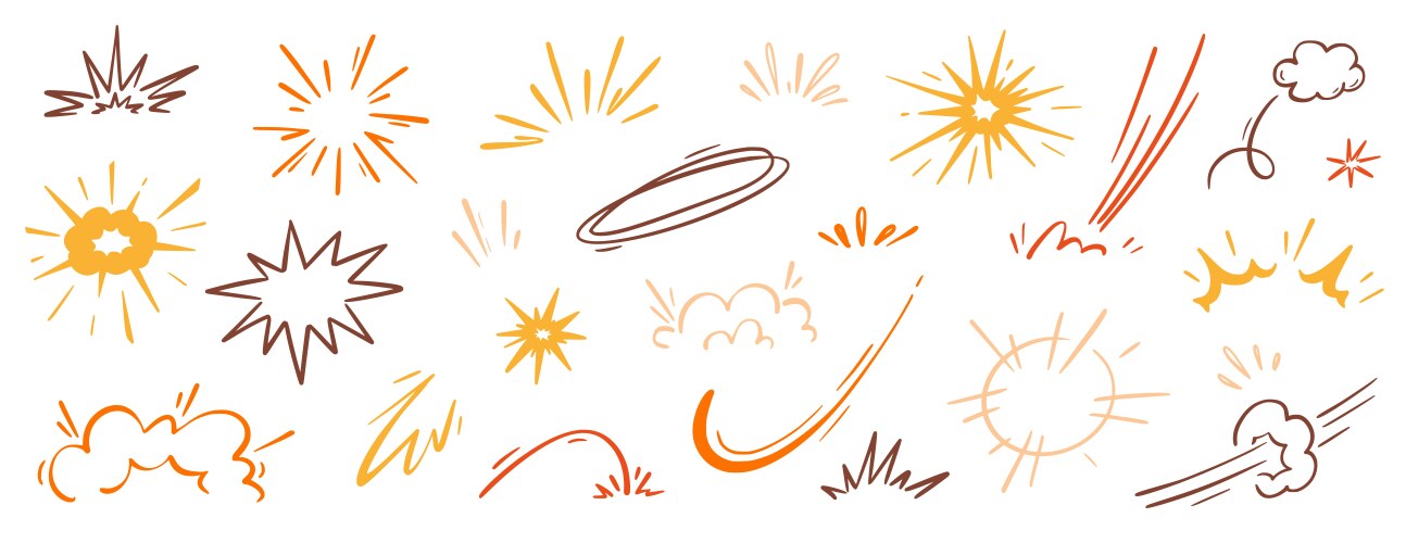 Comic cartoon boom speed effect explosive motion Vector Image