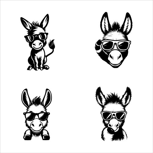 Donkey svg Royalty Free Vector Image - VectorStock