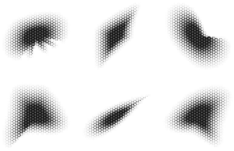 Halftone triangle pattern reprographic technique Vector Image