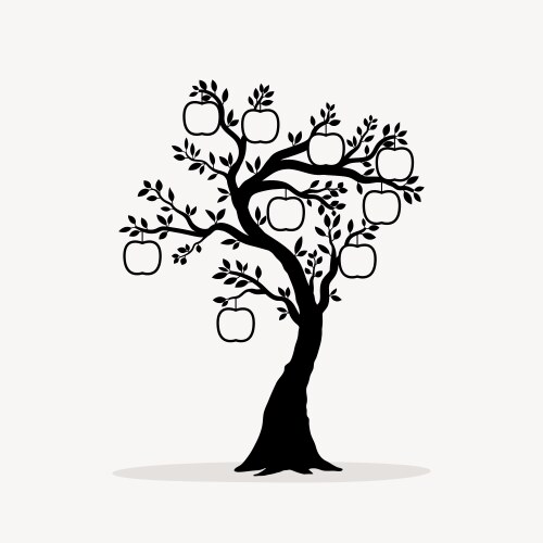 Hand drawn family tree chart Royalty Free Vector Image