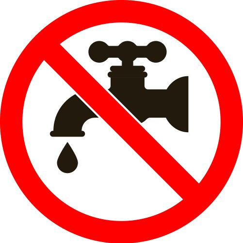 No water tap sign Royalty Free Vector Image - VectorStock